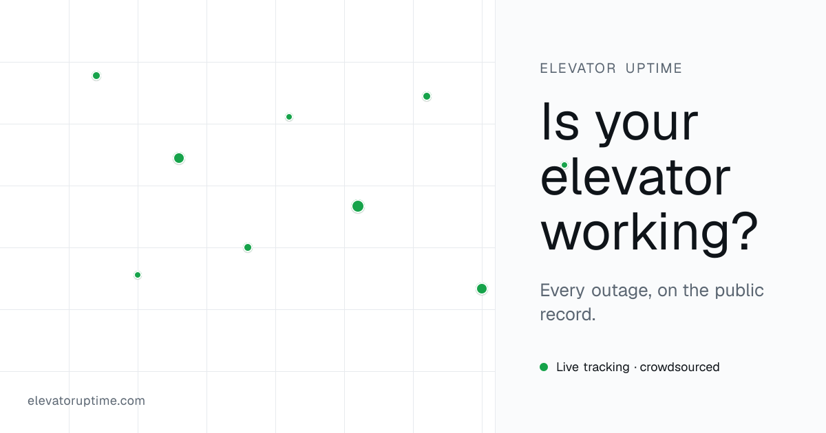 Live elevator outage map | Elevator Uptime